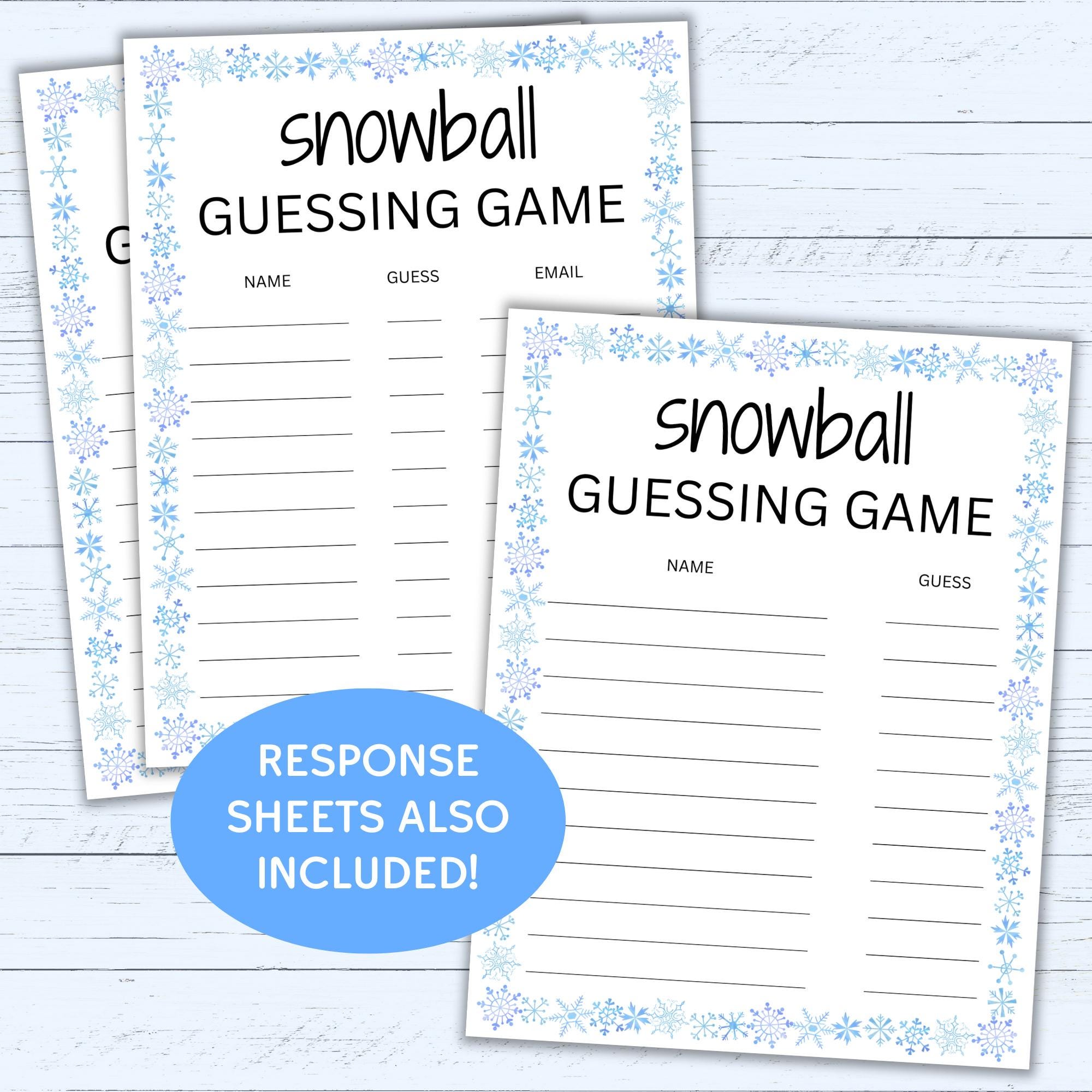 Snowball Guessing Game - Snowball Guessing Jar Game - Winter Guess How ...