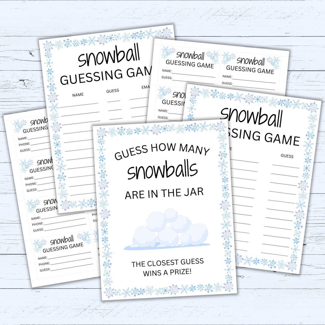 Snowball Guessing Game - Snowball Guessing Jar Game - Winter Guess How ...