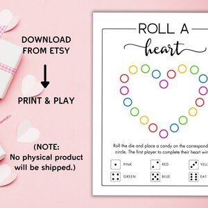 Valentine Roll a Heart Game - Heart Candy Dice Game - Classroom ...