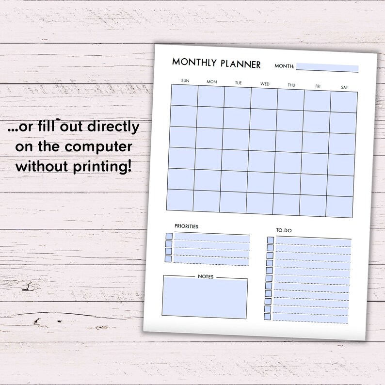 Editable Daily + Weekly + Monthly Planner Set - Instant Download ...