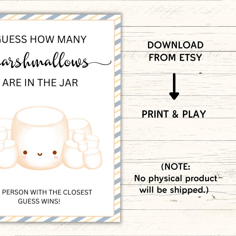 Marshmallow Guessing Game - Marshmallow Guessing Jar Game - Guess How ...