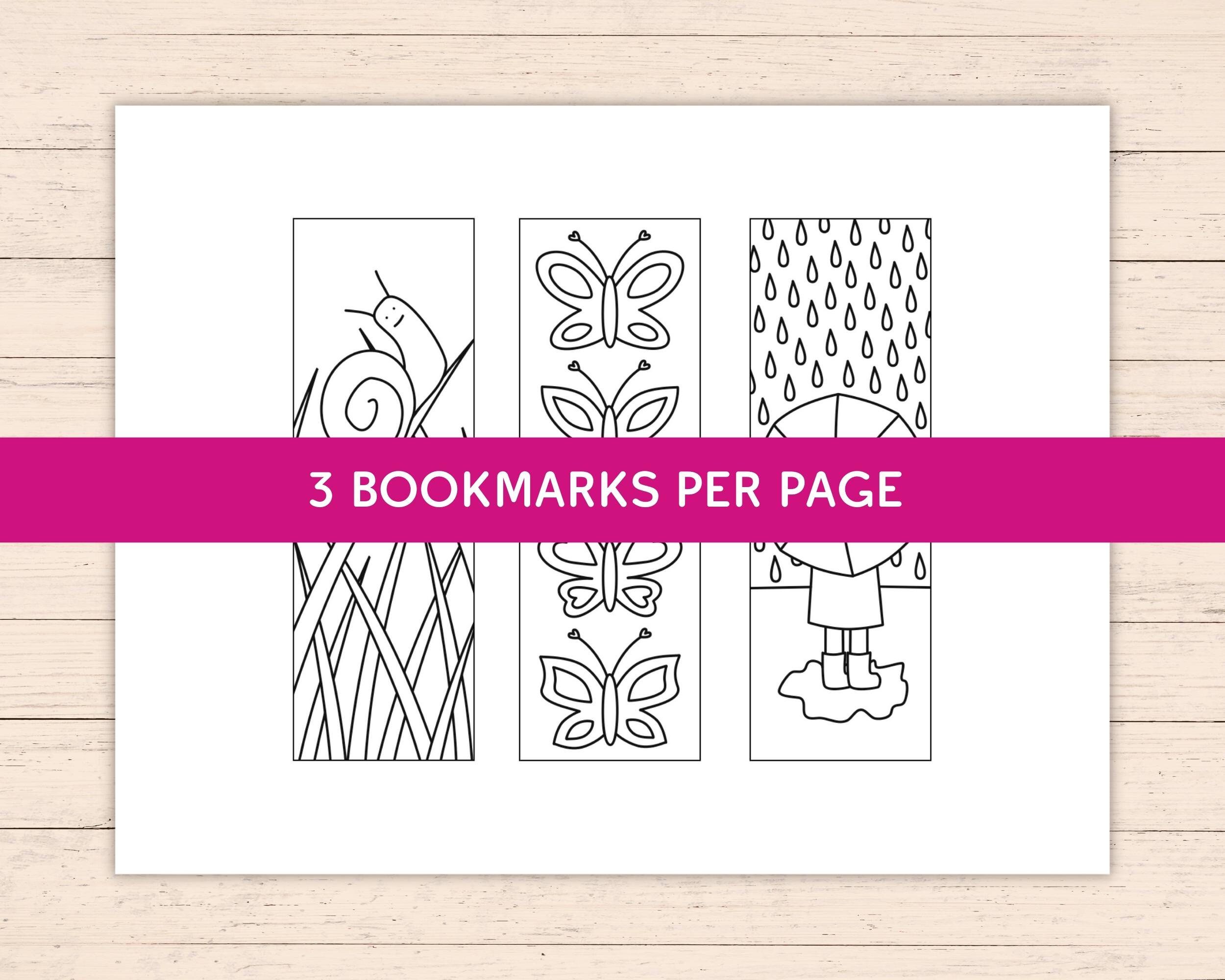 Printable Spring Coloring Bookmarks Set of 6 PDF Instant - Etsy Canada
