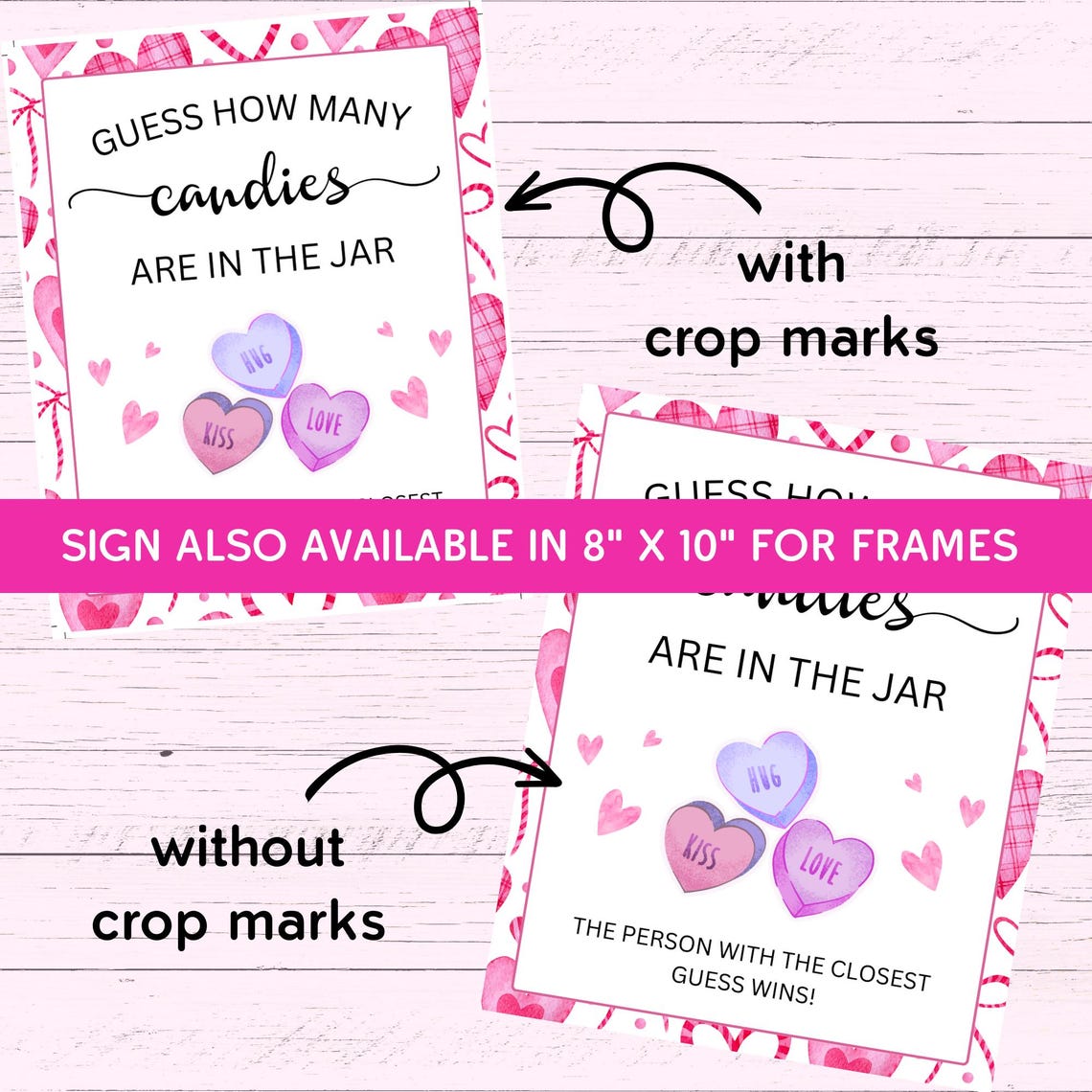 Valentine Candy Guessing Game - Valentine Guessing Jar Game - Classroom ...