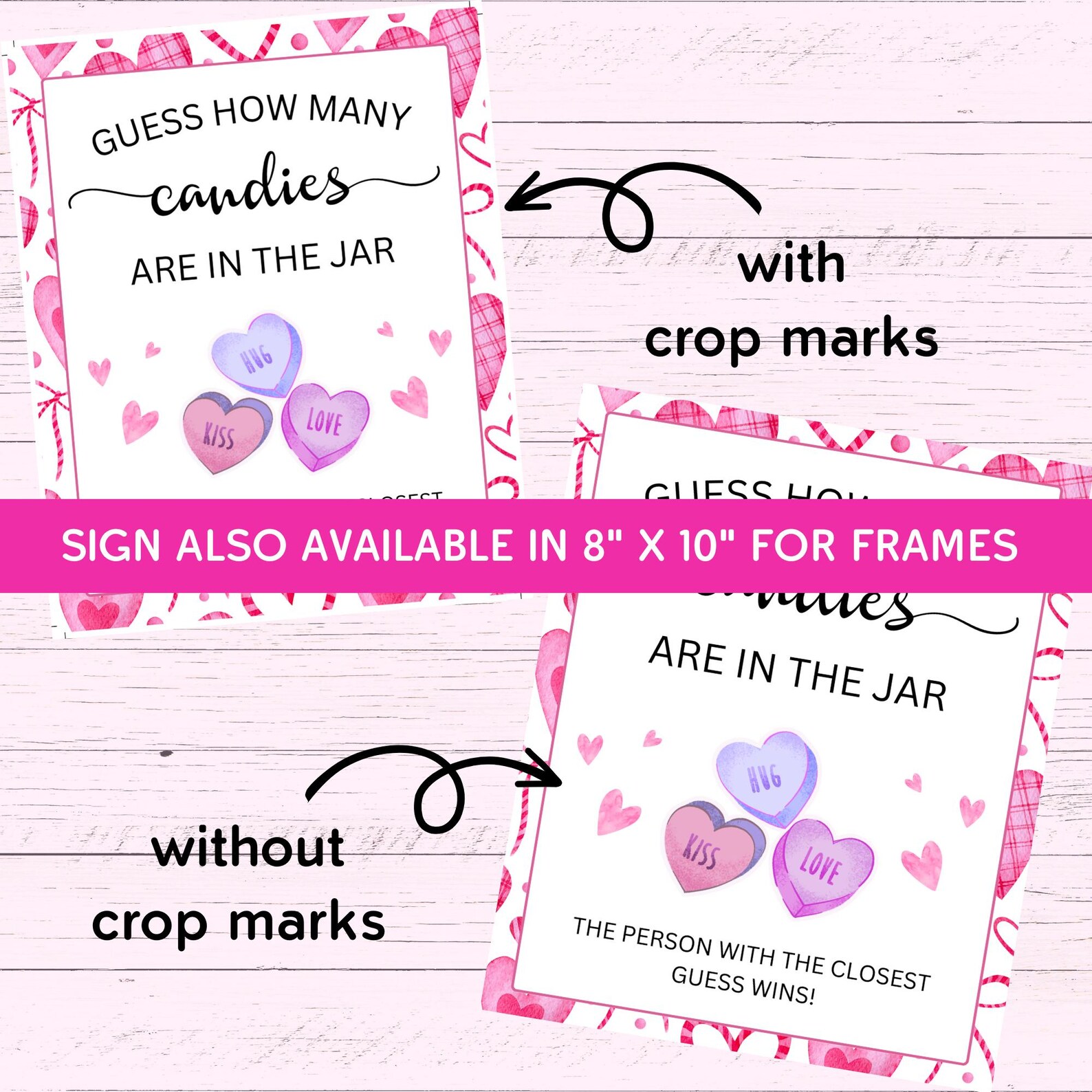 Valentine Candy Guessing Game - Valentine Guessing Jar Game - Classroom ...