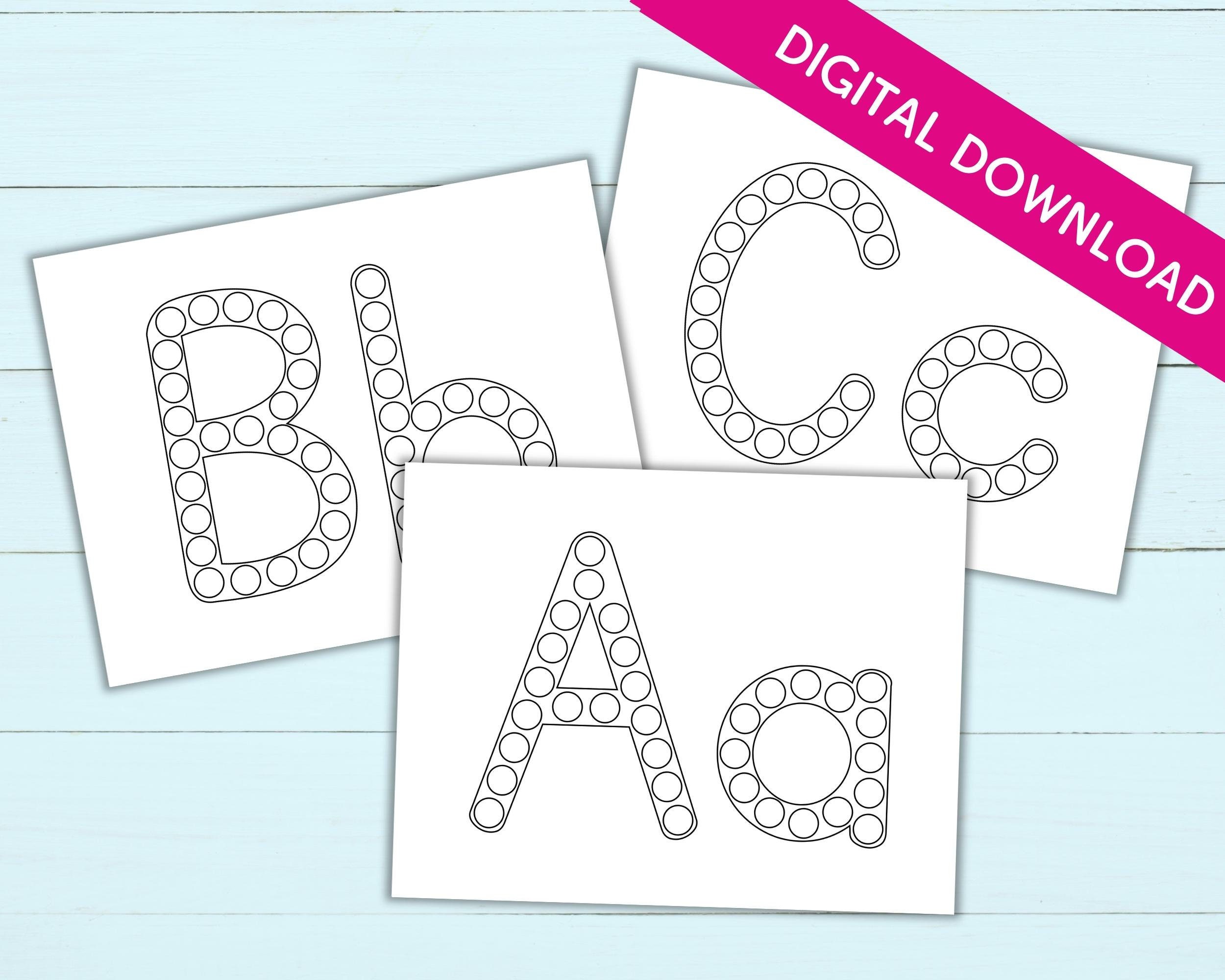 Printable Alphabet Dot Marker Pages Alphabet Do-at-dot Worksheets ...