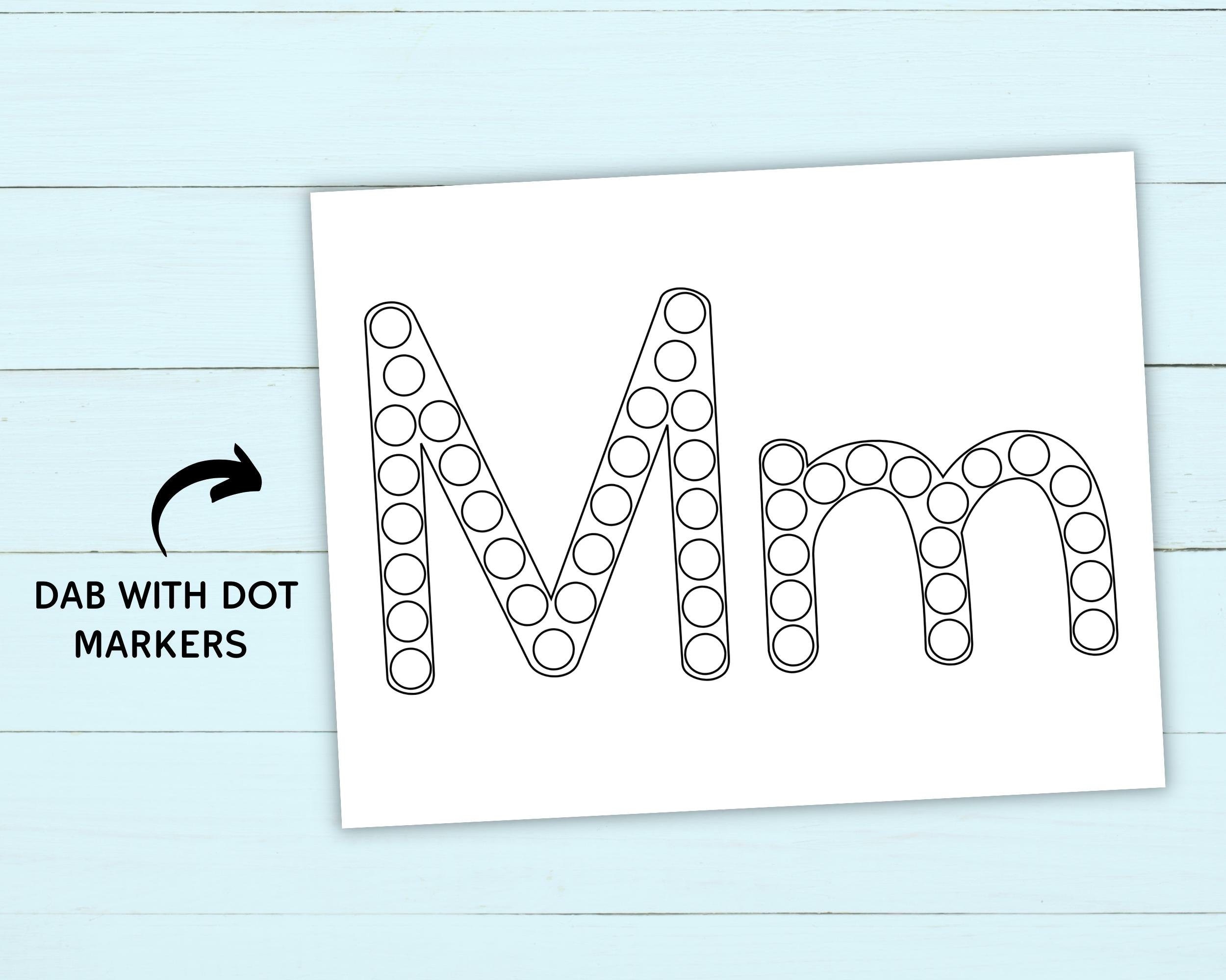 Printable Alphabet Dot Marker Pages Alphabet Do-at-dot Worksheets ...
