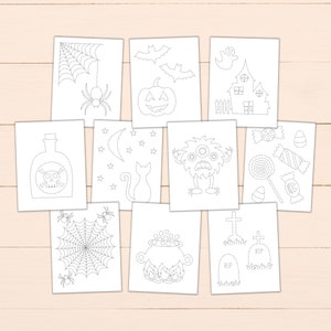 Printable Halloween Trace & Color Sheets - Tracing Worksheets for ...