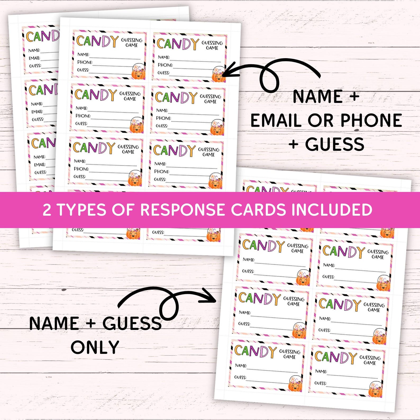 Candy Guessing Game - Printable Halloween Party Game - Classroom Game ...