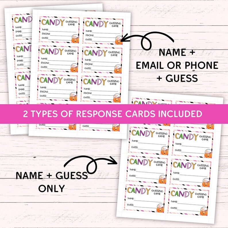 Candy Guessing Game - Printable Halloween Party Game - Classroom Game ...