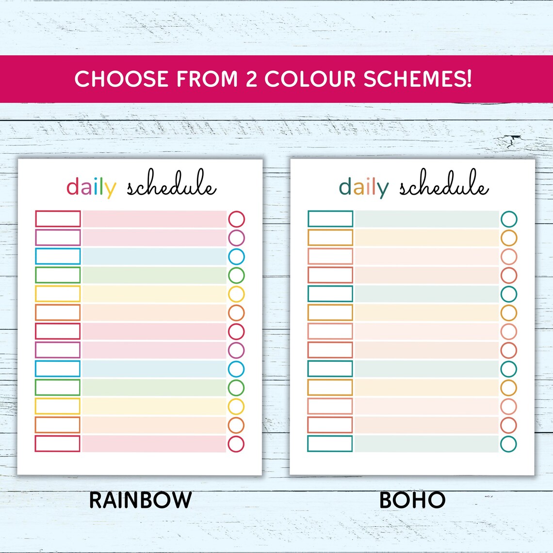 Editable Daily Schedule Template for Kids Printable Kids' Daily ...