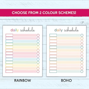 Editable Daily Schedule Template for Kids - Printable Kids' Daily ...