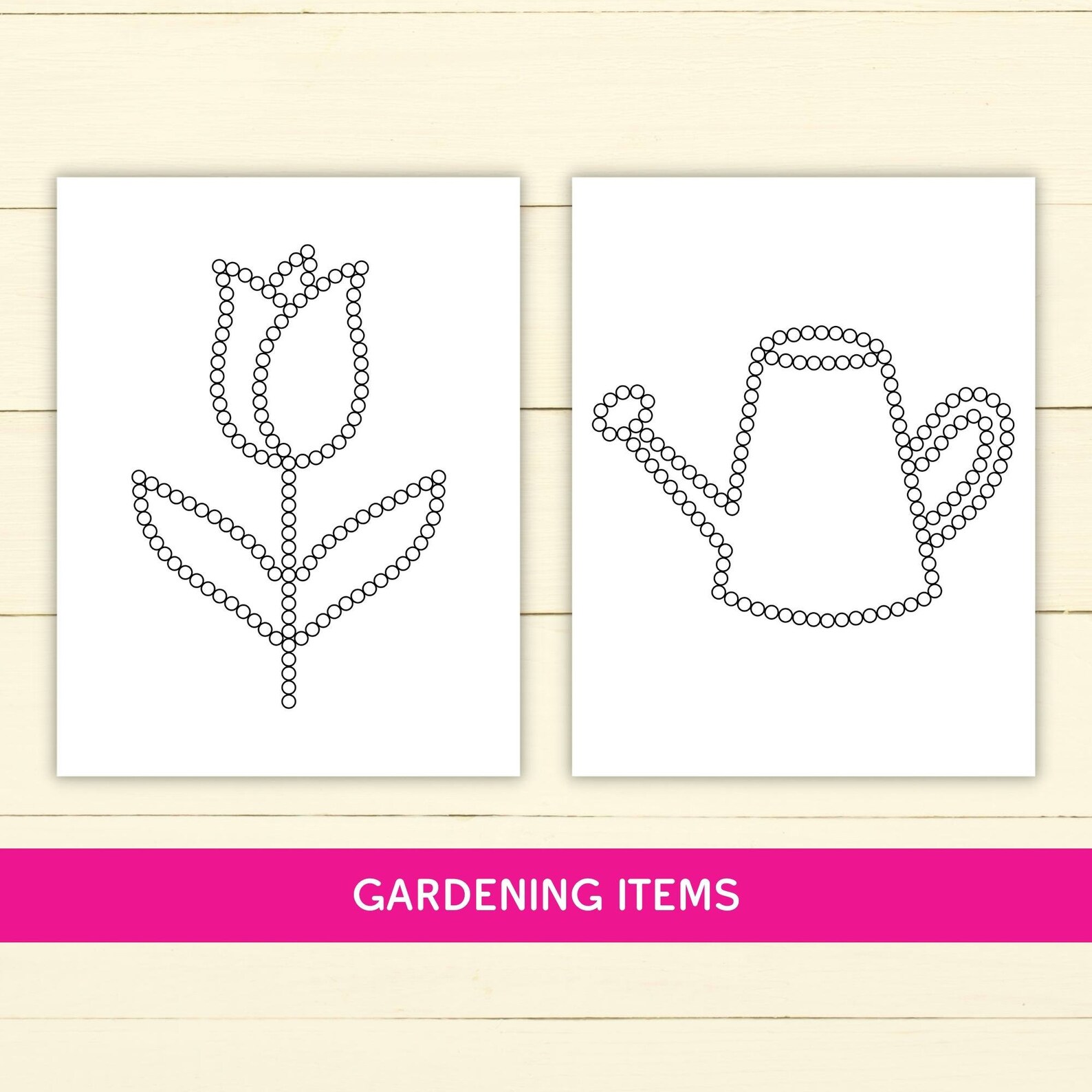 Spring Q-tip Tracing Sheets - Printable Preschool Worksheets for Fine ...