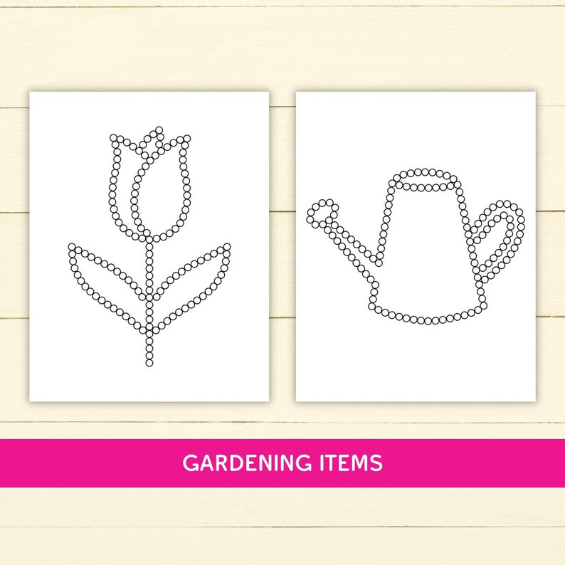 Spring Q-tip Tracing Sheets - Printable Preschool Worksheets for Fine ...