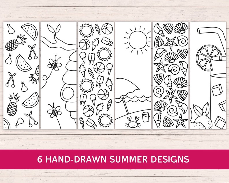 Bundle of 24 Coloring Bookmarks Spring Summer Fall - Etsy