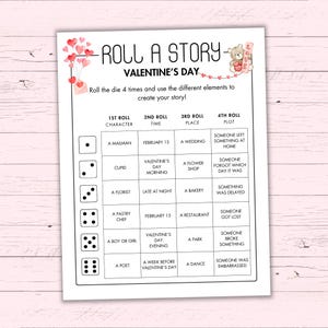 Valentine's Day Roll a Story - Creative Writing Prompt Activity ...