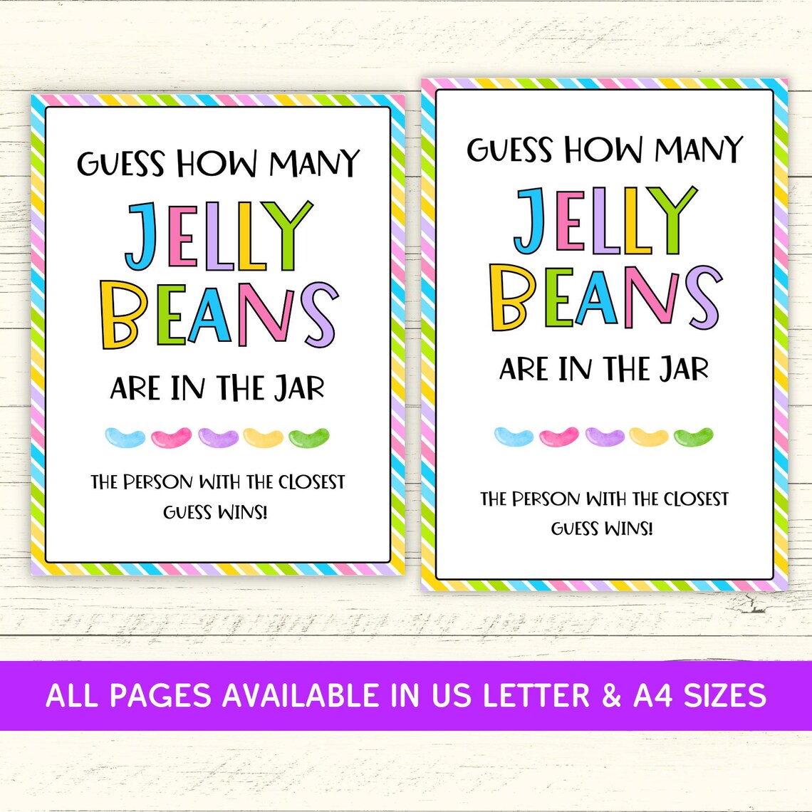 Jelly Bean Guessing Game - Easter Guessing Jar Game - Easter Classroom ...