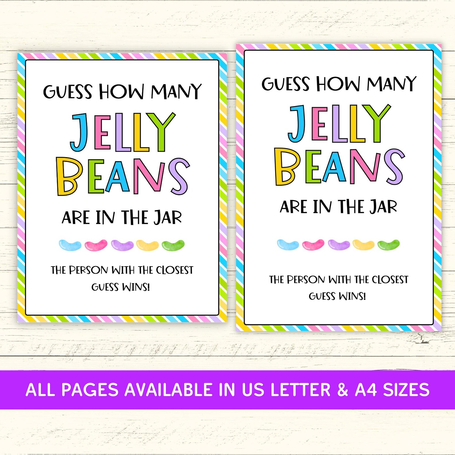 Jelly Bean Guessing Game - Easter Guessing Jar Game - Easter Classroom ...