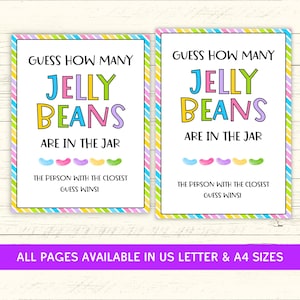Jelly Bean Guessing Game - Easter Guessing Jar Game - Easter Classroom ...