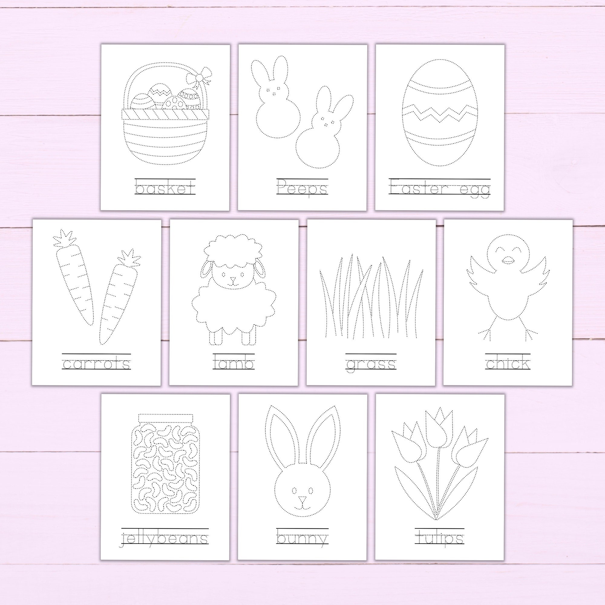 Printable Easter Tracing Sheets Tracing Worksheets for Preschool ...