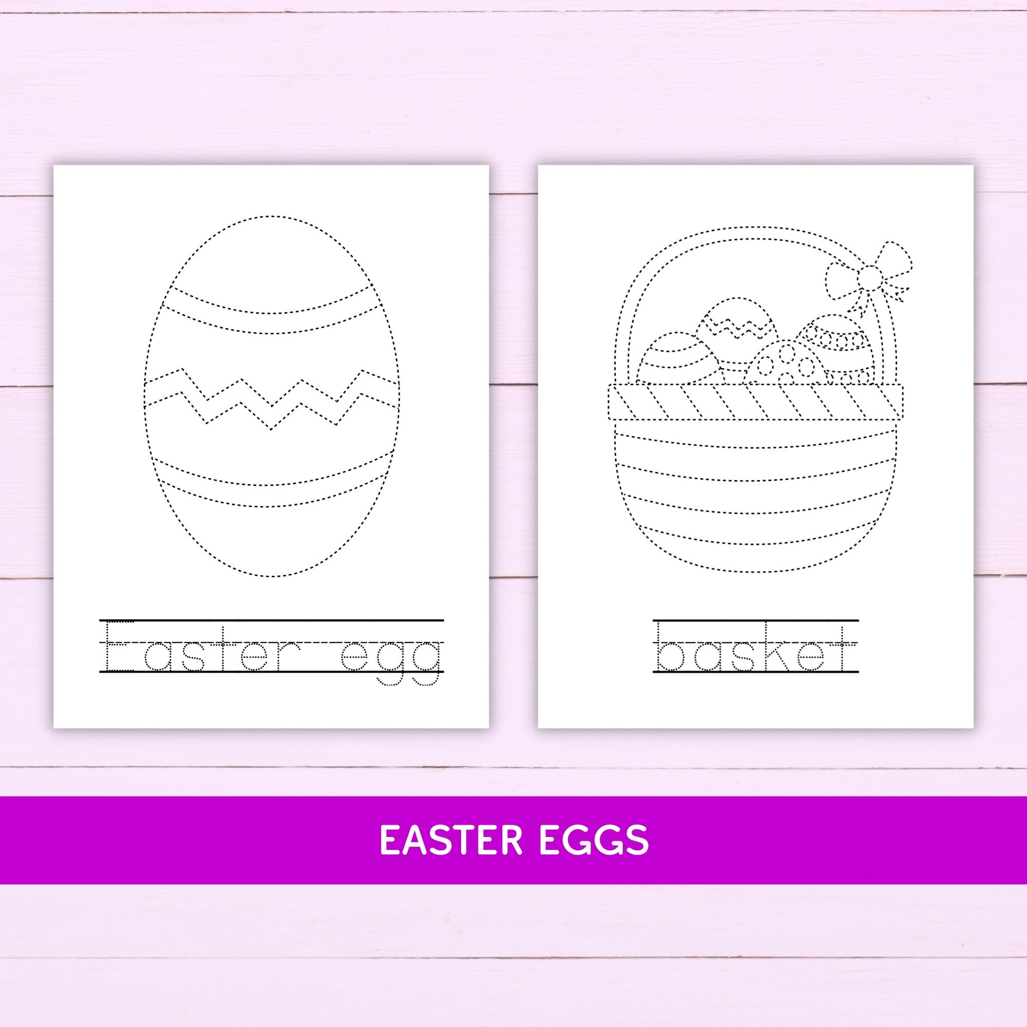 Printable Easter Tracing Sheets Tracing Worksheets for Preschool ...