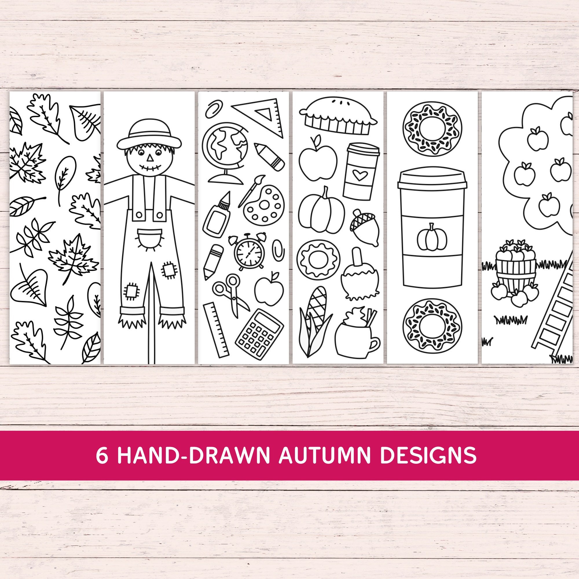 Bundle of 24 Coloring Bookmarks - Spring + Summer + Fall + Winter - PDF ...