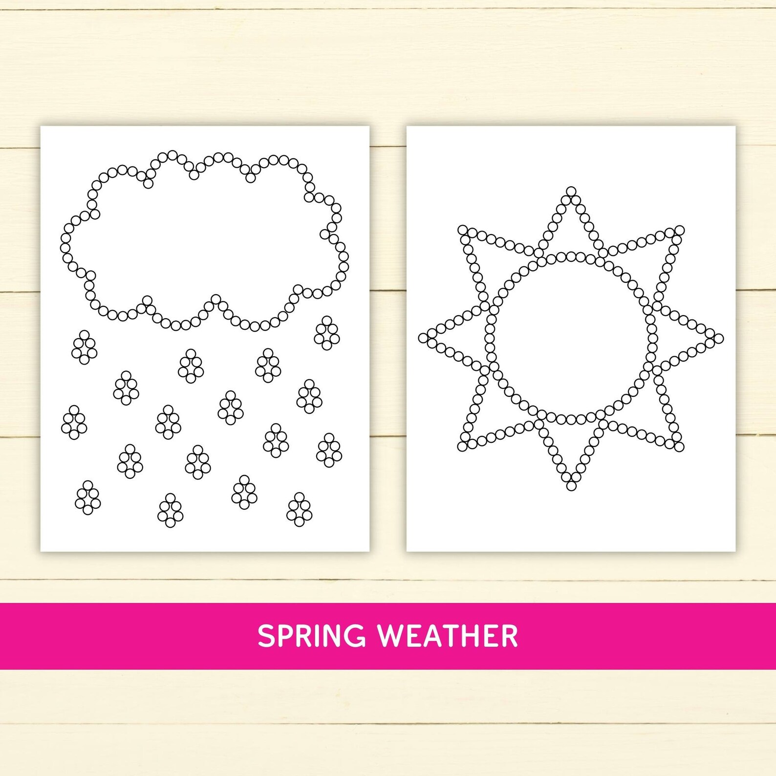 Spring Q-tip Tracing Sheets - Printable Preschool Worksheets for Fine ...