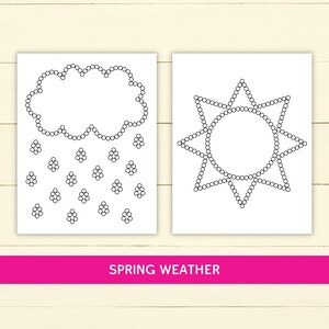 Spring Q-tip Tracing Sheets - Printable Preschool Worksheets for Fine ...