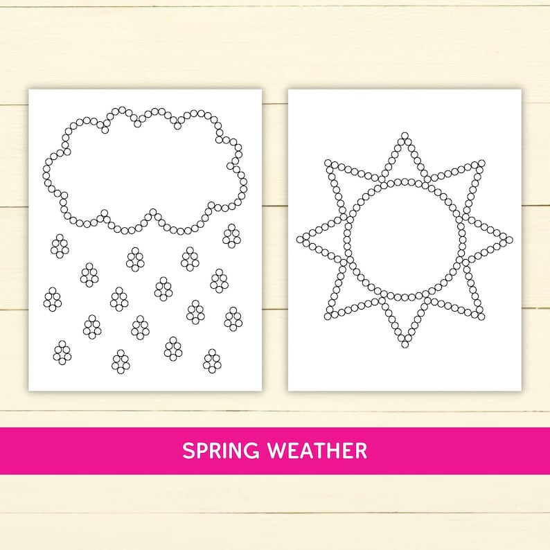 Spring Q-tip Tracing Sheets - Printable Preschool Worksheets for Fine ...