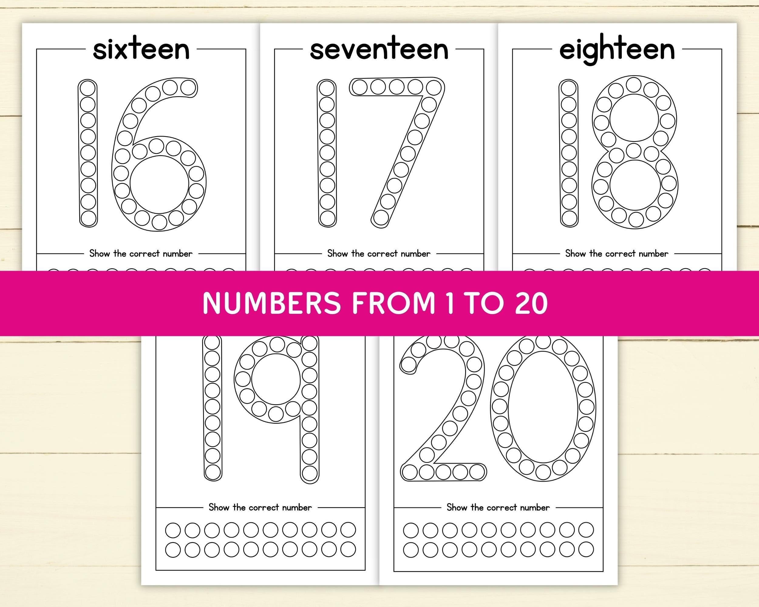 Dot-to-dot Numbers 1-20 Printable Learning Activity for Kids - Etsy