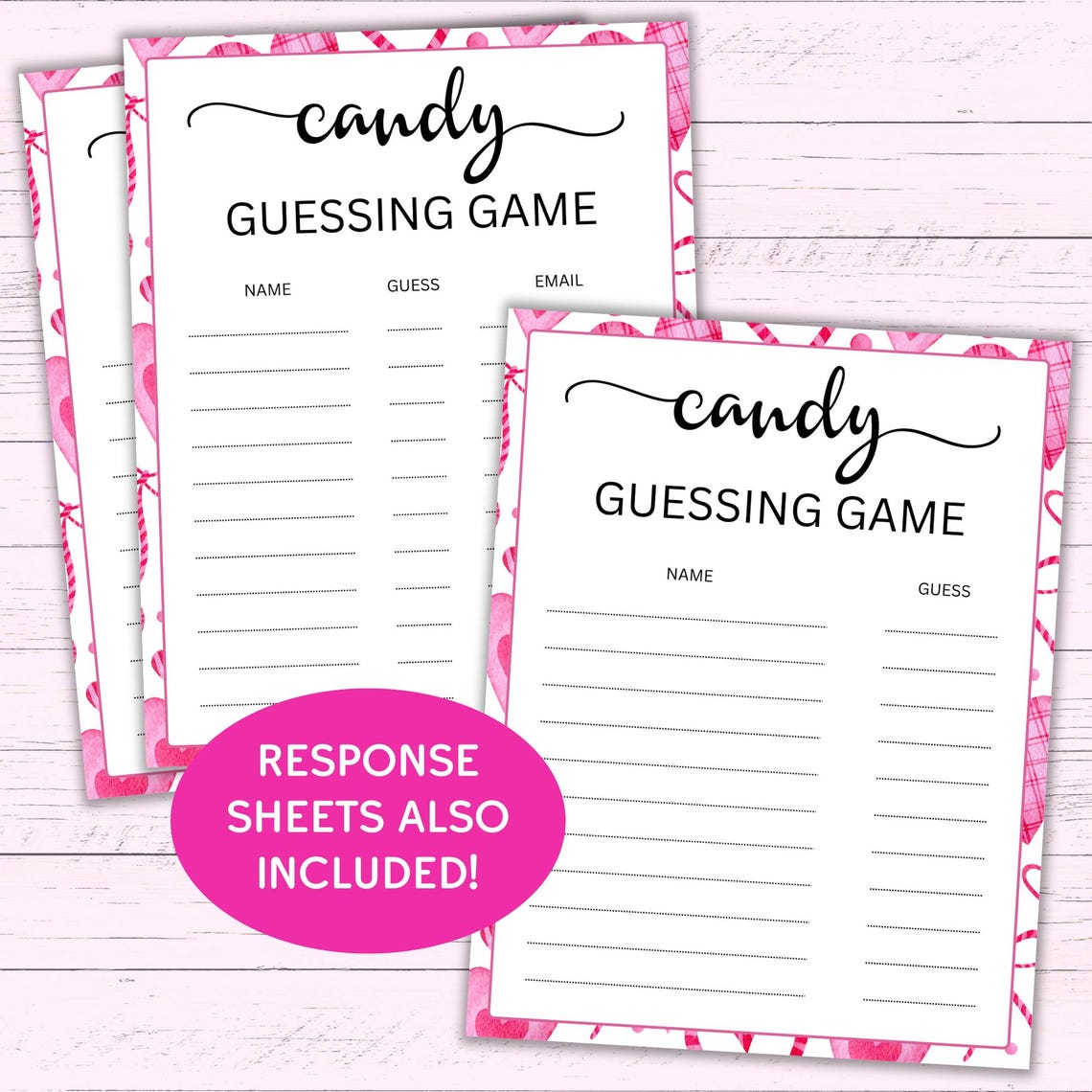 Valentine Candy Guessing Game - Valentine Guessing Jar Game - Classroom ...