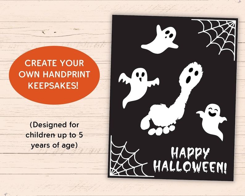 Halloween Handprint & Footprint Craft Bundle Handprint Art - Etsy