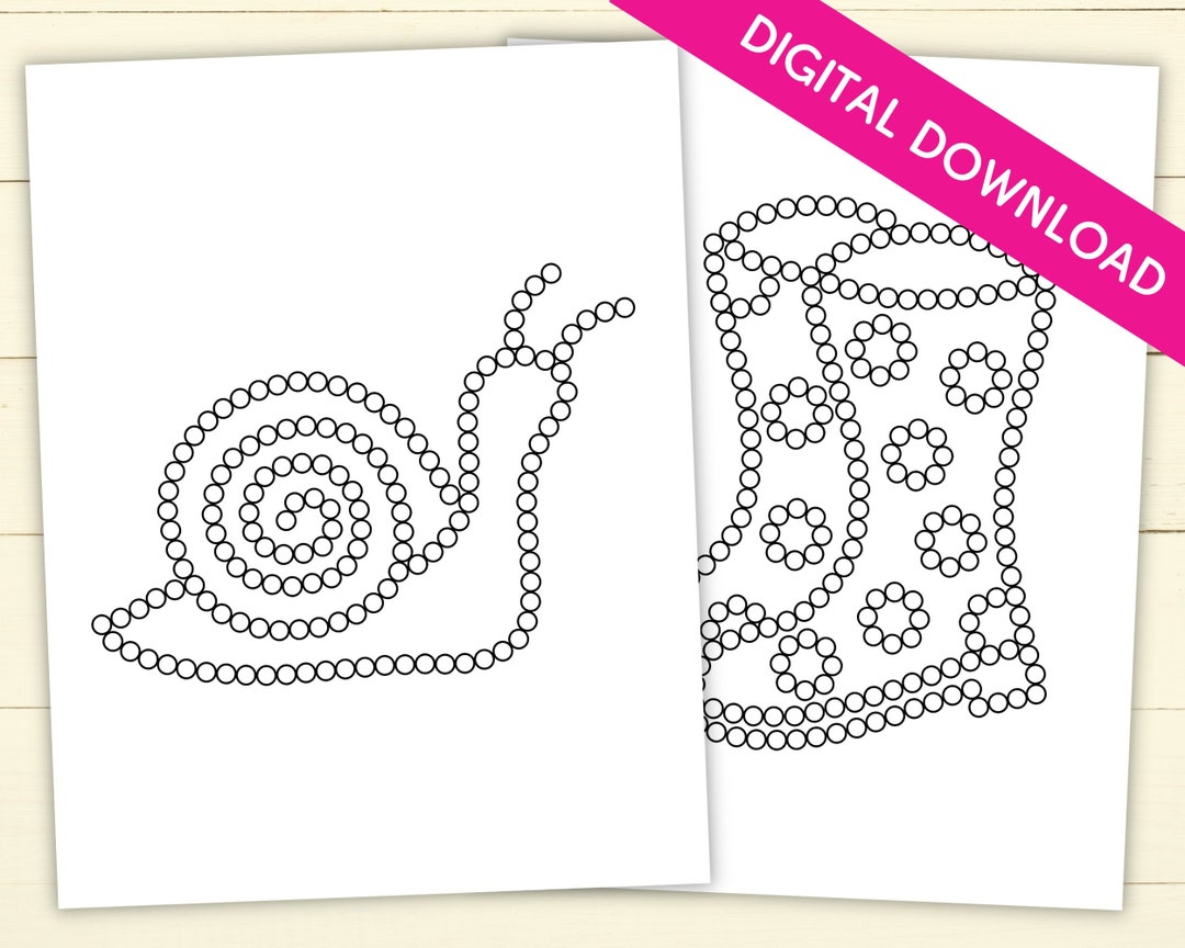 Spring Q-tip Tracing Sheets Printable Preschool Worksheets - Etsy