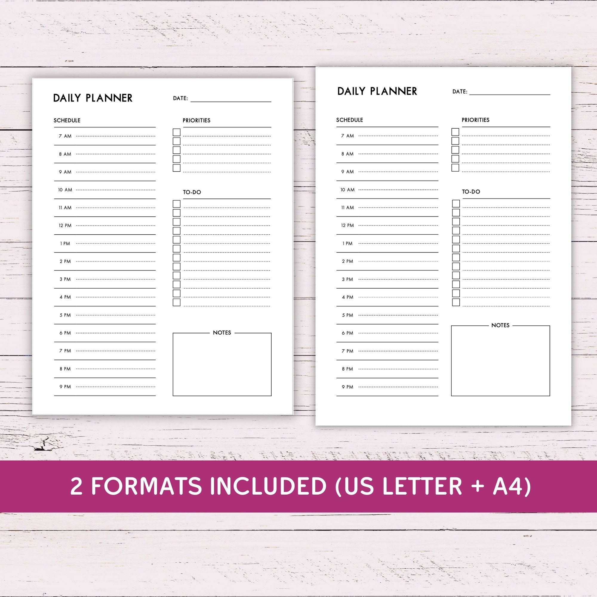 Editable Daily + Weekly + Monthly Planner Set - Instant Download ...