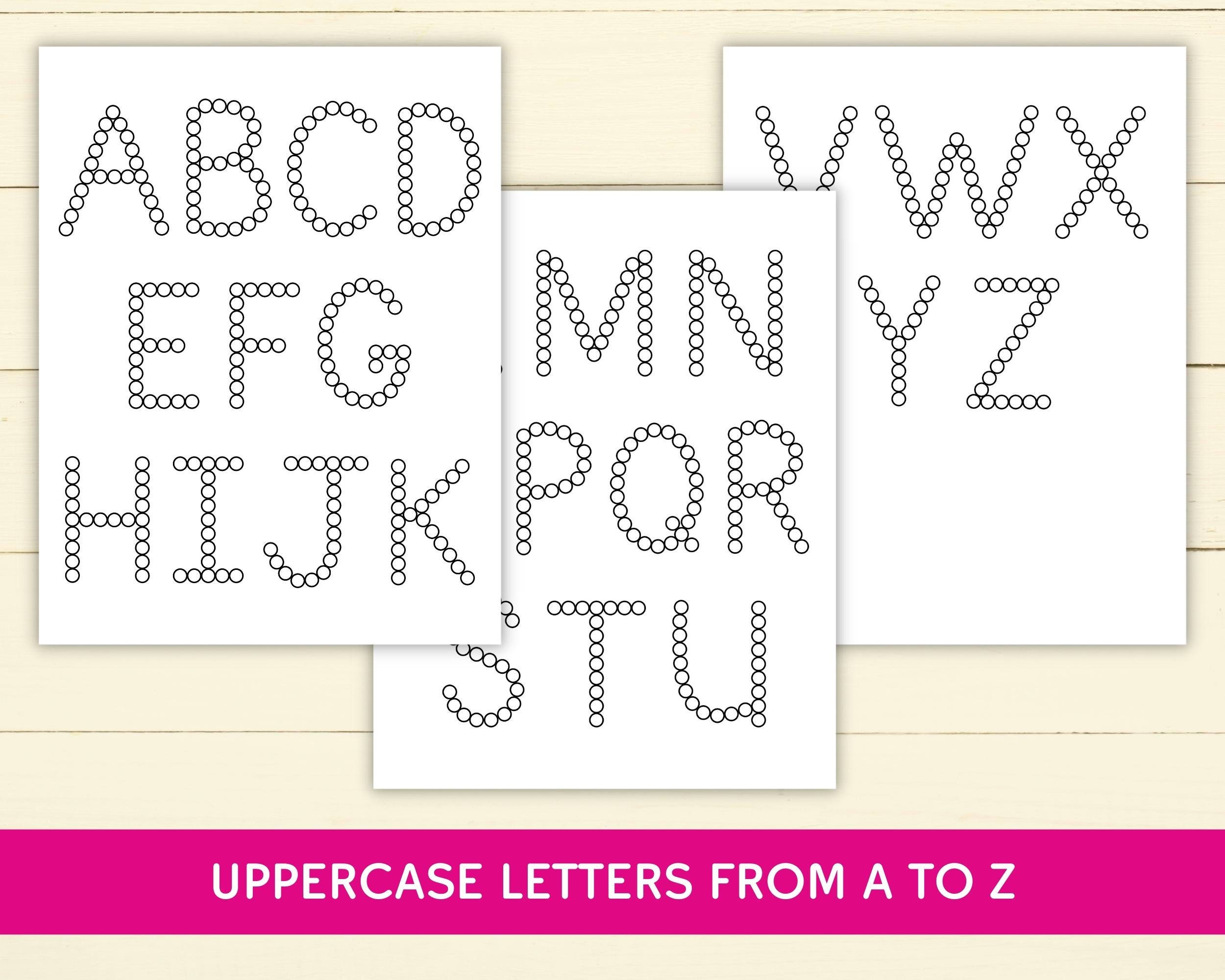 Q-tip Alphabet Tracing Sheets Uppercase Letters Lowercase Letters Numbers 0-9 Printable ...
