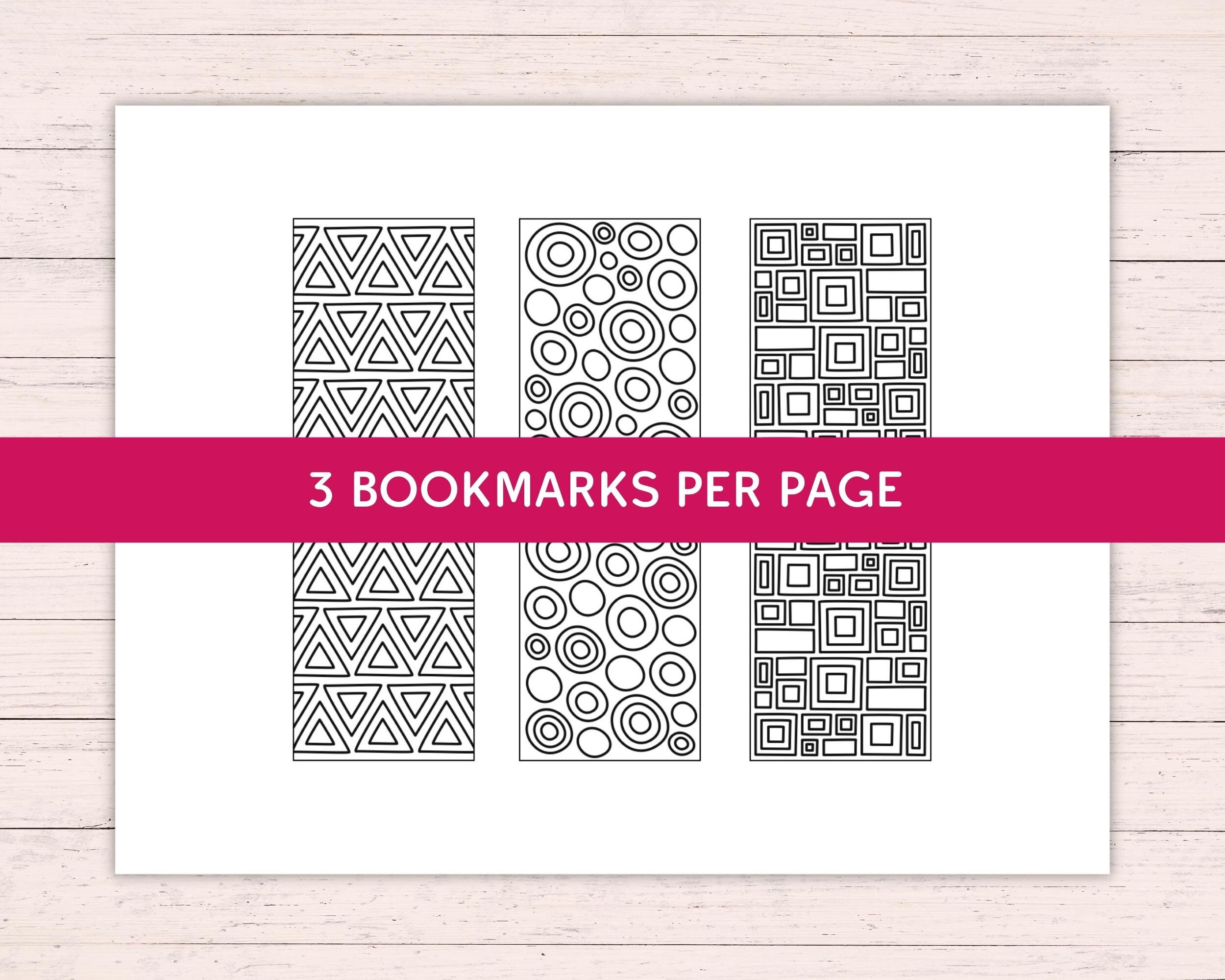 Printable Geometric Coloring Bookmarks Set of 6 PDF - Etsy