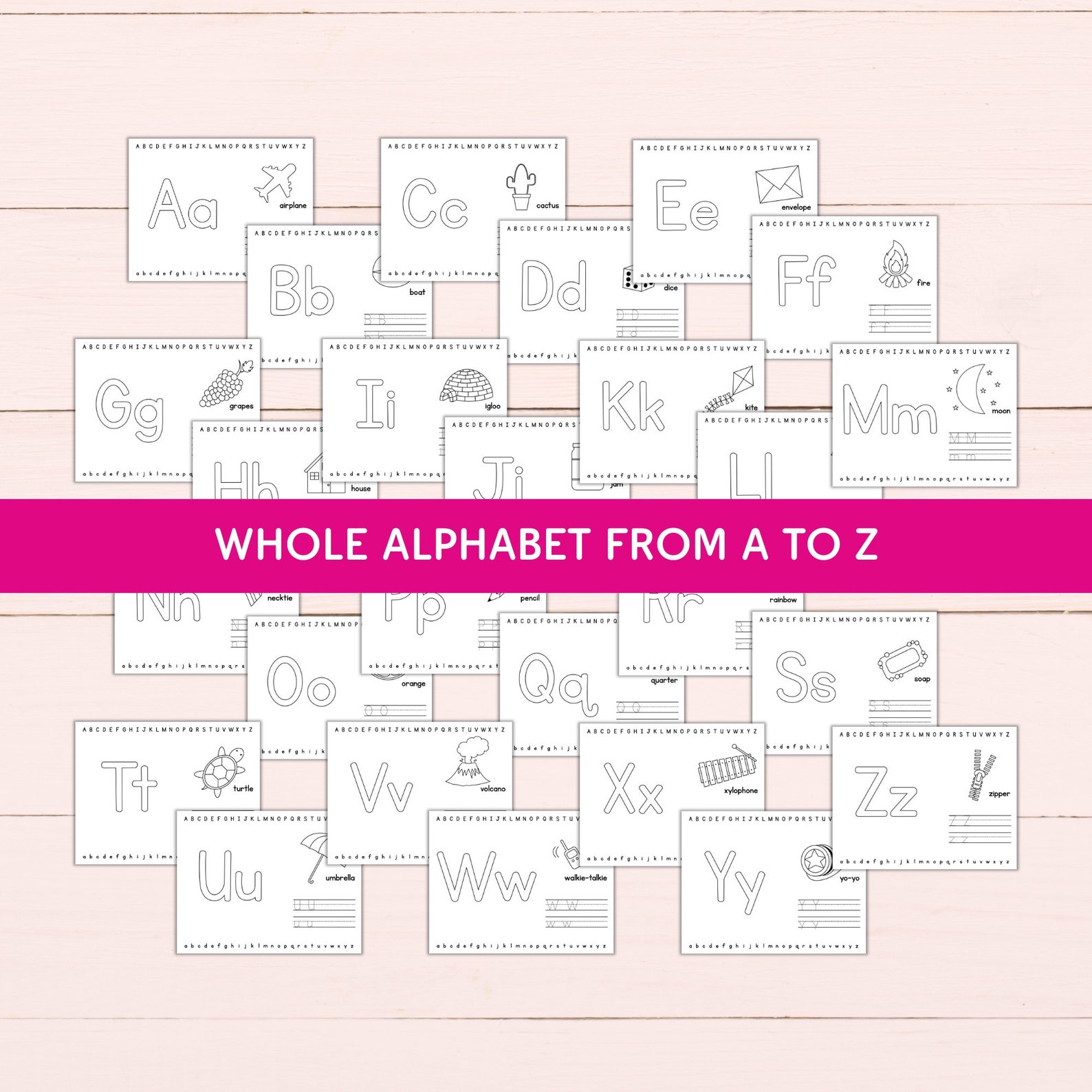 Printable Alphabet Play Dough Mats Playdoh Mats for Toddlers ...