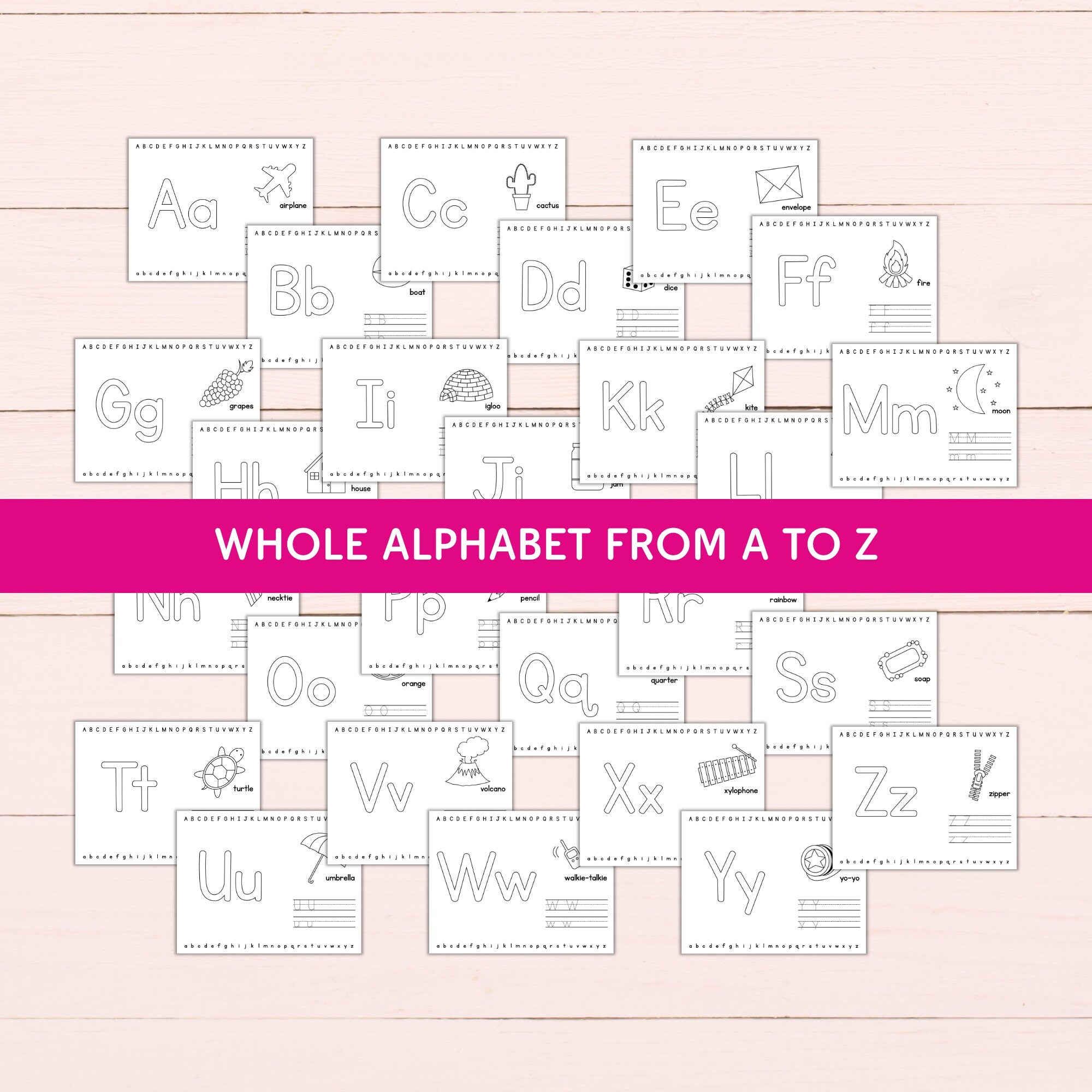 Printable Alphabet Play Dough Mats - Playdoh Mats for Toddlers ...