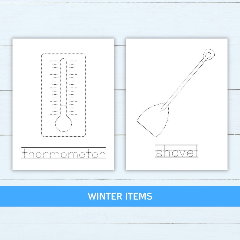 Printable Winter Tracing Sheets - Tracing Worksheets for Preschool ...