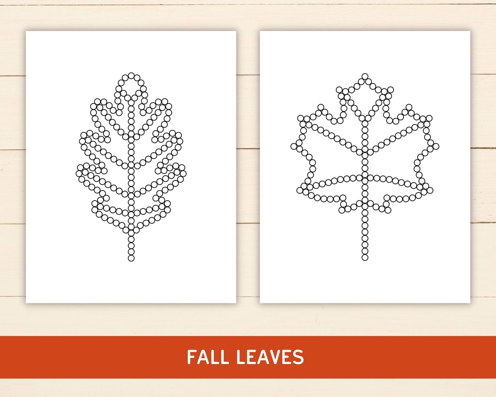 Fall Q-tip Tracing Sheets Printable Preschool Worksheets for - Etsy