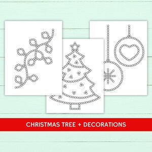 Christmas Q-tip Tracing Sheets - Printable Preschool Worksheets for ...
