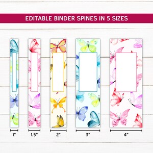 Printable Butterfly Binder Covers - Editable Instant Download - Blank ...