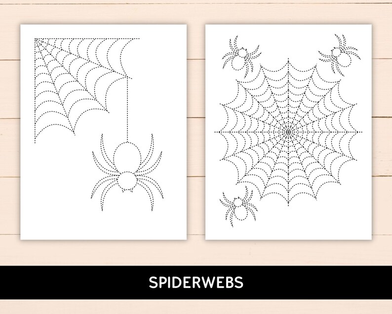 Printable Halloween Trace & Color Sheets Tracing Worksheets - Etsy Canada