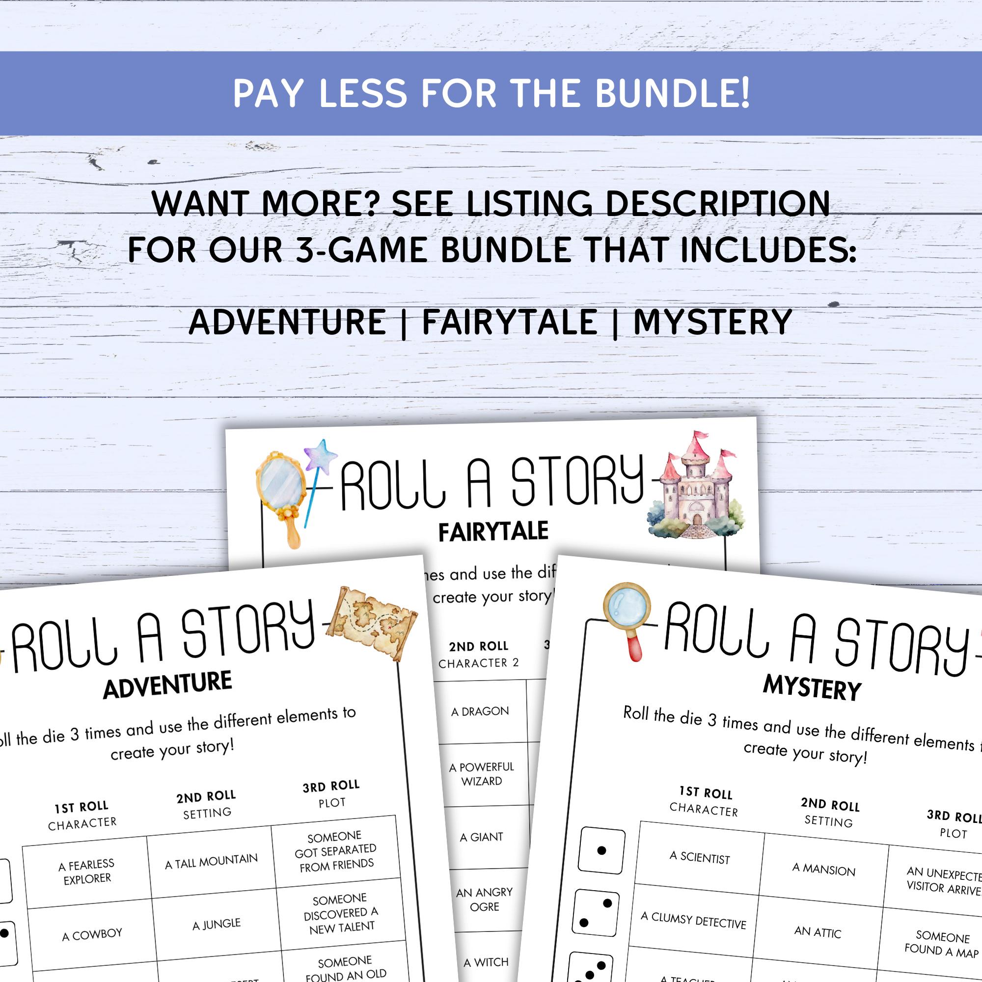 Roll a Mystery Story - Creative Writing Prompt Activity - Printable ...