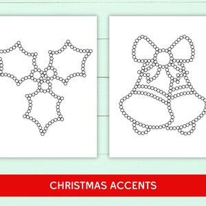 Christmas Q-tip Tracing Sheets Printable Preschool - Etsy