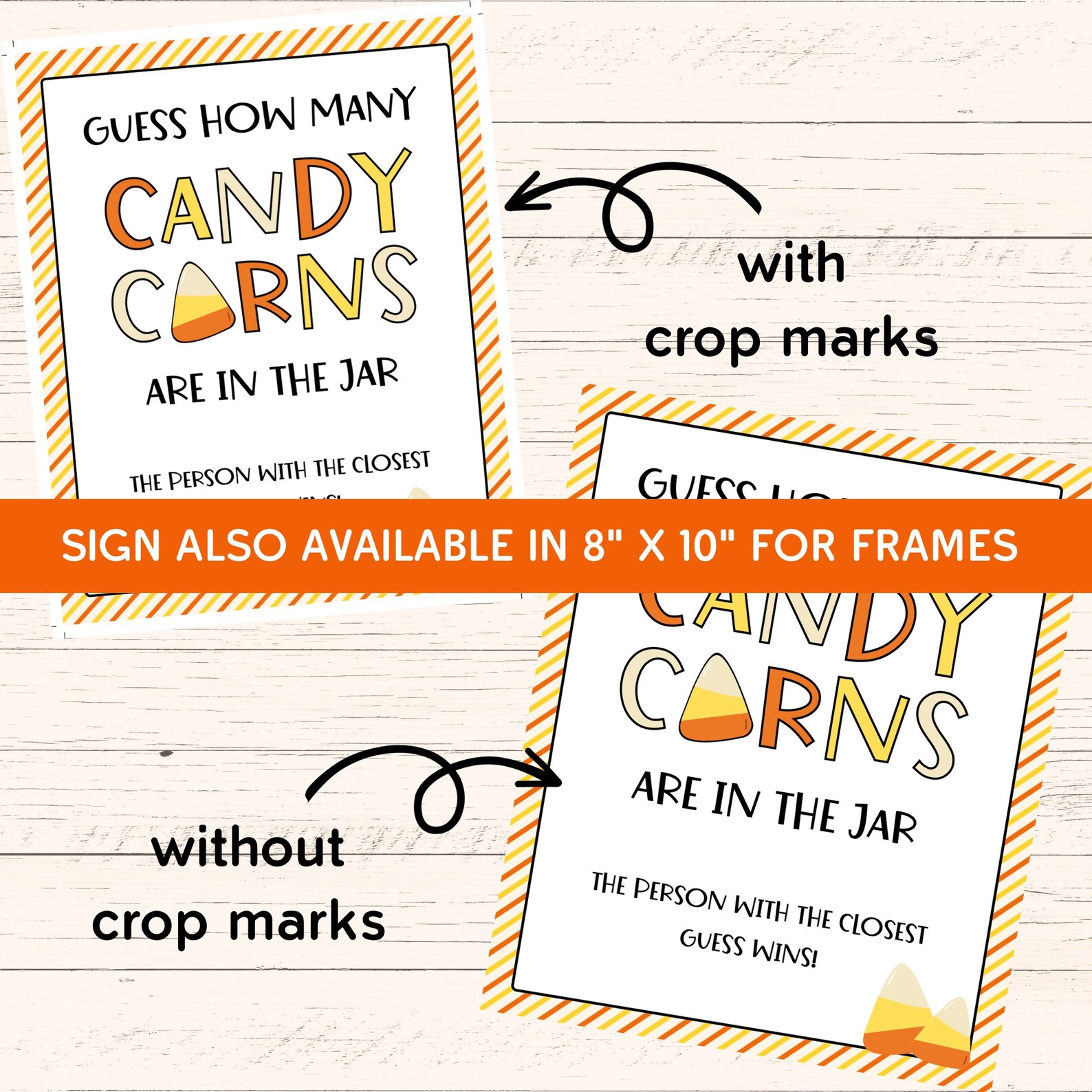 Candy Corn Guessing Game - Printable Halloween Party Game - Classroom ...