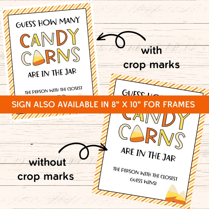 Candy Corn Guessing Game - Printable Halloween Party Game - Classroom ...