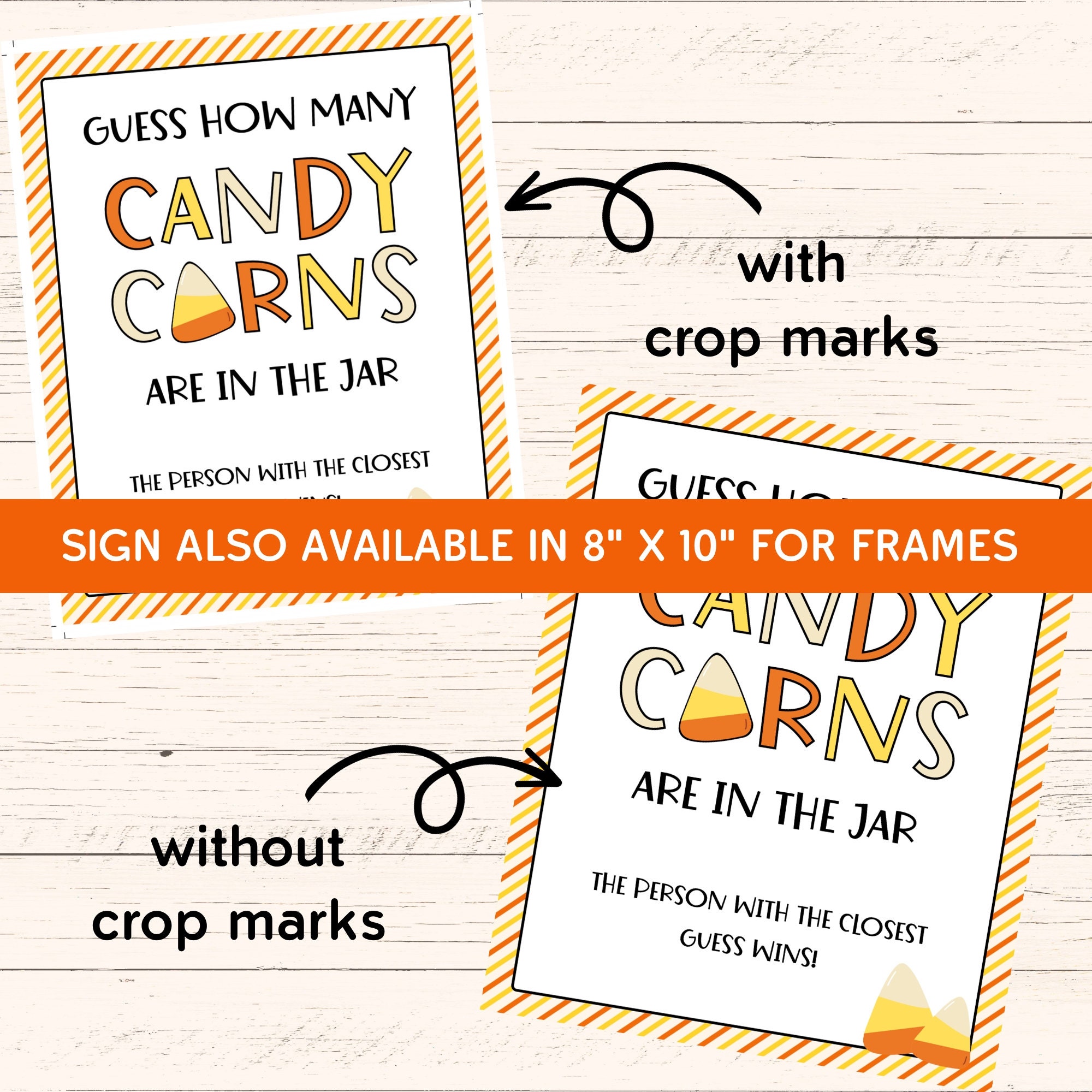 Candy Corn Guessing Game - Printable Halloween Party Game - Classroom ...