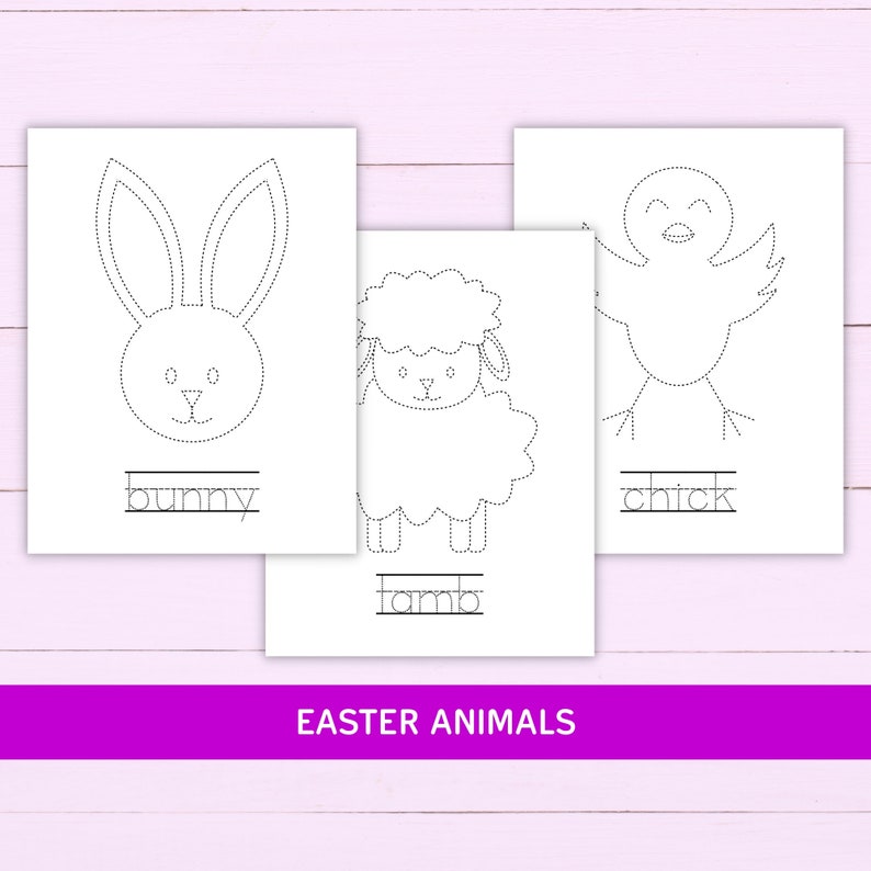 Printable Easter Tracing Sheets - Tracing Worksheets for Preschool ...