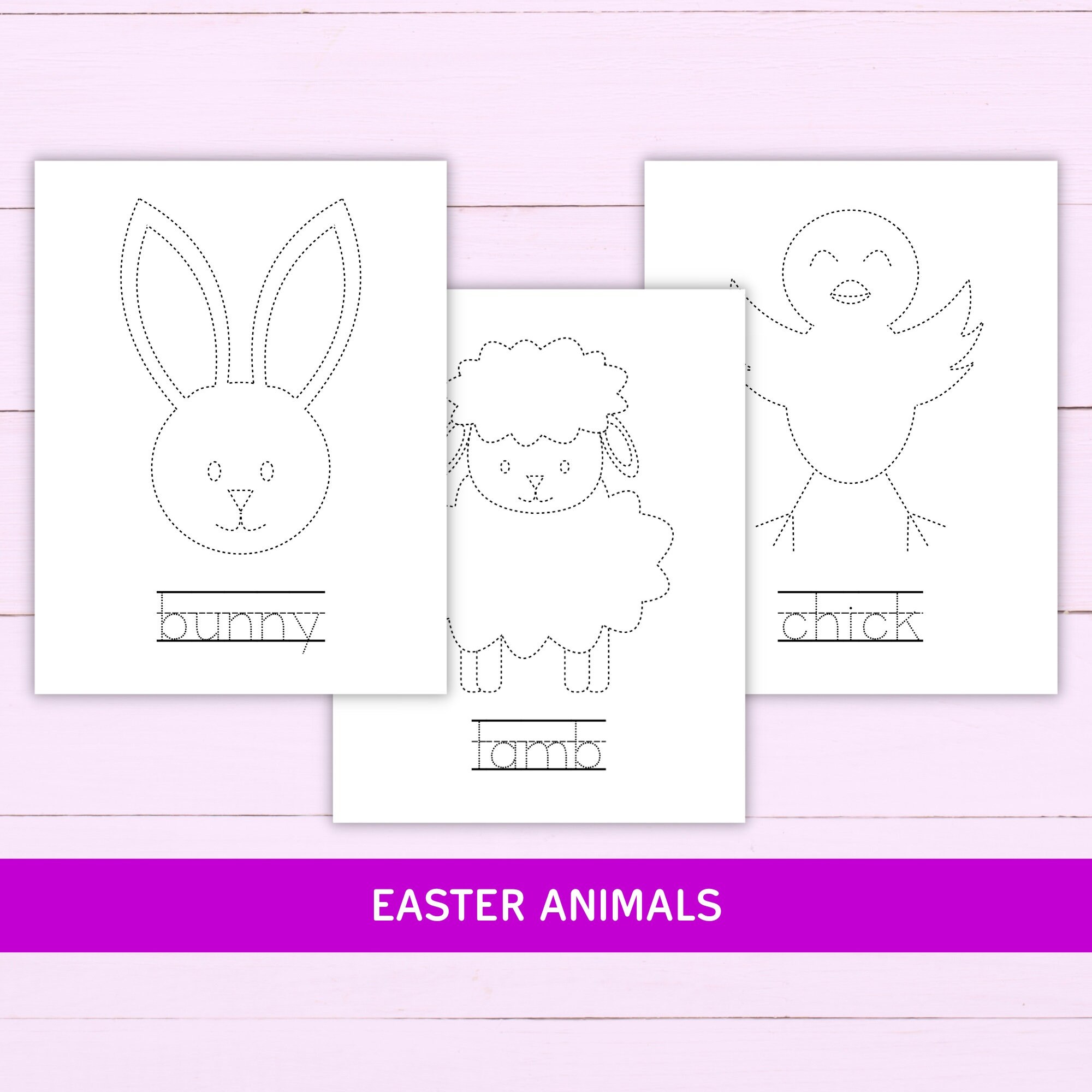 Printable Easter Tracing Sheets Tracing Worksheets for Preschool ...