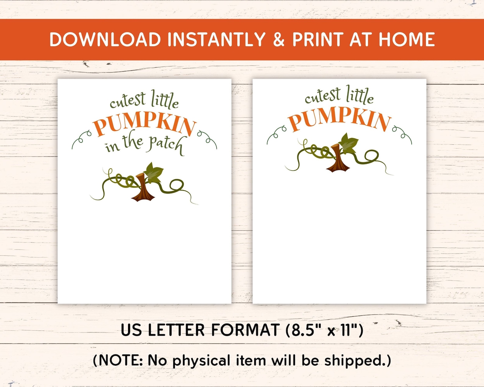 Printable cutest Pumpkin in the Patch (Instant Download) - Etsy